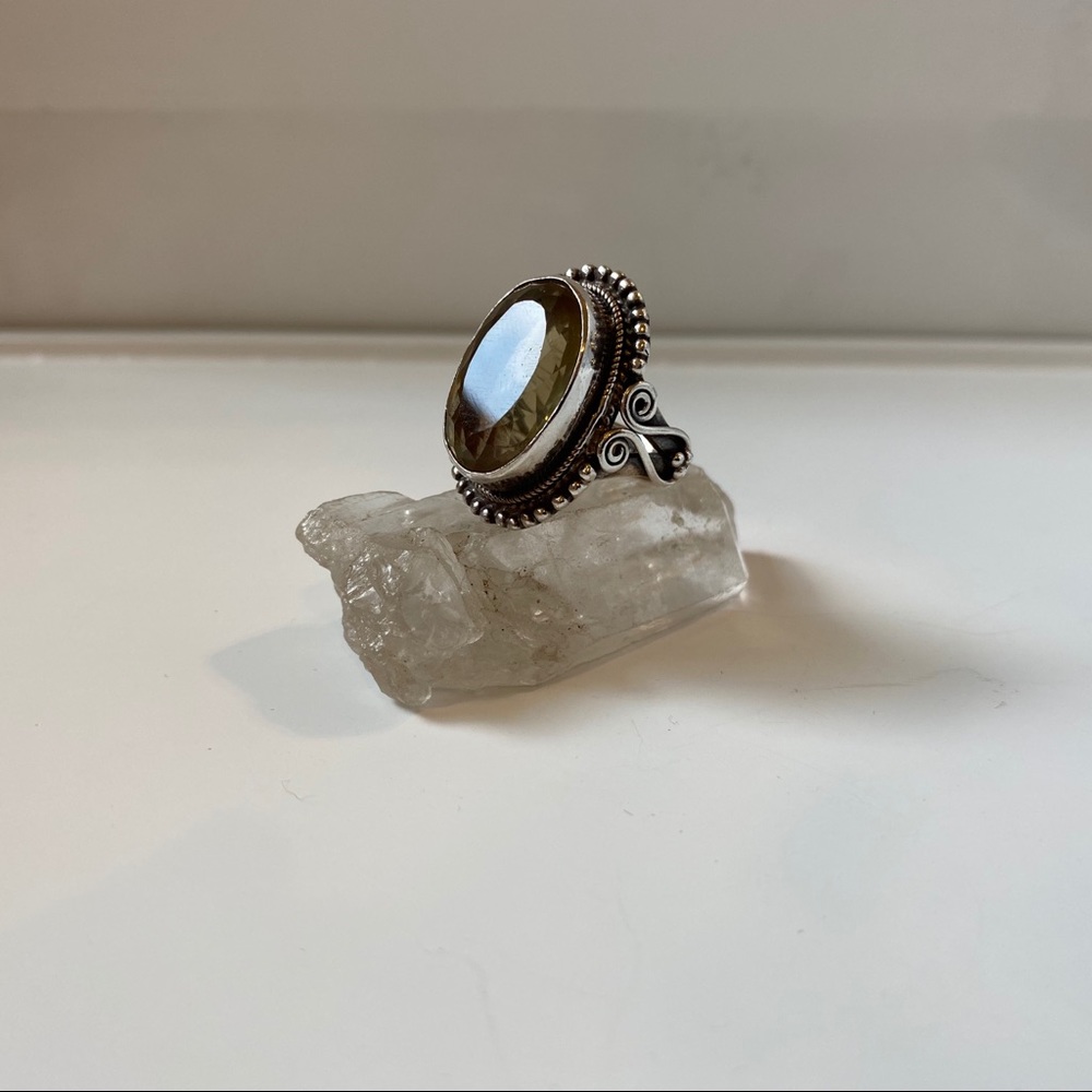 Sterling Silver Quartz Crystal Ring - Gem